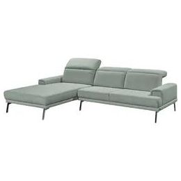 Ecksofa Musterring "MR 4580", gr&uuml;n (mint), B:288cm H:79cm T:220cm, 100% Polyester, Sofas, Ecksofa, mit Kopf- und Sitztiefenverstellung, Metallfu&szlig; chrom, 288 x 193/220cm