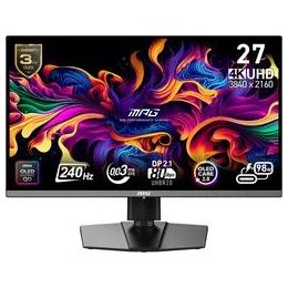 MSI OLED-Monitor "MPG 272URX QD-OLED", Energieeffizienz: G (A-G), schwarz, B:61cm H:35,6cm T:6,9cm, Monitore