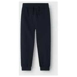 Sweatpants name it "NKMVIAN NREG SWE PANT UNB NOOS", Jungen, Gr. 92, N-Gr, blau (schwarz sapphire), Web, Obermaterial: 100% Baumwolle, unifarben, normal kn&ouml;chellang, Hosen