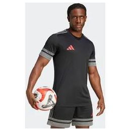 Fu&szlig;balltrikot Adidas PERFORMANCE "SQUA25 JSY M", Herren, Gr. M, schwarz, team grau four, pure ruby, Obermaterial: 100% Polyester, Rundhals, Trikots Fu&szlig;balltrikot
