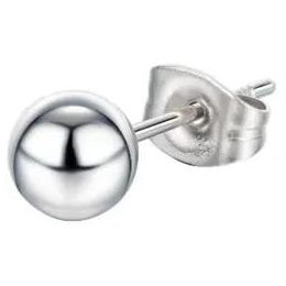 Single-Ohrstecker Firetti "Schmuck Geschenk Ohrschmuck einzeln Classic", silber (edelstahlfarben), Ohrringe, Damen, 6mm, Edelstahl