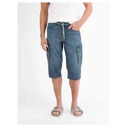 Bermudas Lerros "Long-Bermuda f&uuml;r Herren", Herren, Gr. 38, blau (mid blau), 99% Baumwolle, 1% Elasthan, Hosen Bermudas
