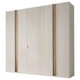 Dreht&uuml;renschrank Wiemann "Lagos", beige (champagner, glas), B:246,3cm H:236cm T:58cm, Floatglas, Holzwerkstoff, Schr&auml;nke, Dreht&uuml;renschrank, inkl. T&uuml;rend&auml;mpfung