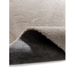 benuta Nest Waschbarer Hochflor Shaggyteppich Melvin Beige/Grau &oslash; 150 cm rund - Hochflor Teppich f&uuml;r Wohnzimmer