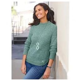 Strickpullover Casual Looks "Pullover", Damen, Gr. 44, gr&uuml;n (jade), 65% Polyester, 35% Baumwolle, unifarben, Pullover Strickpullover