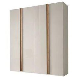 Dreht&uuml;renschrank Wiemann "Lagos", beige (champagner, glas), B:197,3cm H:236cm T:58cm, Floatglas, Holzwerkstoff, Schr&auml;nke, Dreht&uuml;renschrank, inkl. T&uuml;rend&auml;mpfung