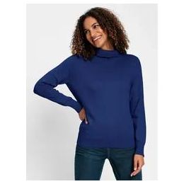Rollkragenpullover Casual Looks "Pullover", Damen, Gr. 48, blau (royalblau), 100% Baumwolle, Pullover Rollkragenpullover