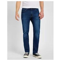 Straight-Jeans Lee "Lee X STRAIGHT", Herren, Gr. 36, L&auml;nge 34, blau (vanadi), Denim/Jeans, Obermaterial: 72% Baumwolle, 26% Polyester, 2% Elasthan, regular fit lang, Jeans Straight-Jeans