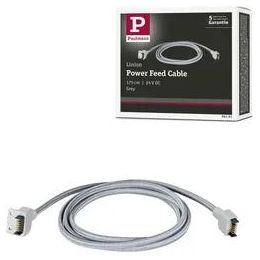 Paulmann Schienensystem-Einspeiser "Linion Einspeisekabel 1,75m", grau, B:2,3cm H:175cm L:0,18cm T:1cm, Stromschienensysteme