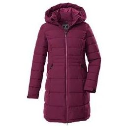 Steppmantel Killtec "KOW 11 WMN QLTD PRK", Damen, Gr. 42, dunkelros&eacute;, Obermaterial: 100% Polyester;Futter: 100% Polyester;F&uuml;llung: 100% Polyester, M&auml;ntel Steppmantel, Wasserabweisender Parka mit verstellbarer Kapuze und Kinnschutz