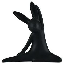 Osterhase AM Design "Yoga-Hase aus Porzellan", schwarz, B:6,5cm H:15,5cm, Porzellan, Dekofiguren, schwarz oder wei&szlig;, in verschiedenen Gr&ouml;&szlig;en