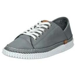 Schn&uuml;rschuh Andrea Conti "Andrea Conti Sneaker Leder", Damen, Gr. 37, anthrazit, Leder, Schuhe Schn&uuml;rschuh