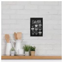 Alu-Dibond-Druck queence "Coffee Menu", schwarz (farbe bild(er): schwarz), B:20cm H:30cm T:0,2cm, Alu Dibond, Bilder, Kaffee, Coffee, Espresso, Schild