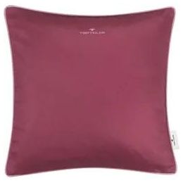 Dekokissen Tom Tailor HOME "Dove Signature" Gr. 1, rot (rot, dunkelrot, bordeaux, unifarben), B:40cm L:40cm, Baumwolle, Polyester, Dekokissen_Sitzkissen_Kissenh&uuml;llen