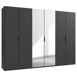 Kleiderschrank wimex "Oxford by fresh to go, in 3 Breiten, Made in Germany", grau (grafit), B:300cm H:216cm T:58cm, Schr&auml;nke, Kleiderschrank, mit hochwertigen Faltt&uuml;ren f&uuml;r den perfekten &Uuml;berblick