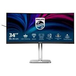 Philips LED-Monitor "34B2U5600C", Energieeffizienz: F (A-G), grau, Monitore, H&ouml;he, Drehung, Neigung