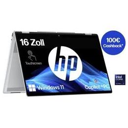 HP Convertible Notebook "OmniBook X Flip 16-as0252ng", silber (glacier silber), 16 GB RAM 512 GB SSD, Ultra 7, Windows11Home, Notebooks