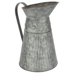 Dekovase I.GE.A. "Metall-Krug", braun, B:21cm H:23cm, Metall, Vasen, Graue Deko-Kanne mit Riffelung Schlaghammer-Optik Vase f&uuml;r Blumen