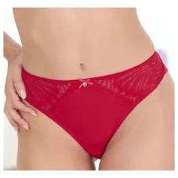 String s.Oliver "Sophie", Damen, Gr. 40/42, rot, Spitze, Obermaterial: 88% Polyamid, 12% Elasthan, Unterhosen String, mit feiner Spitze