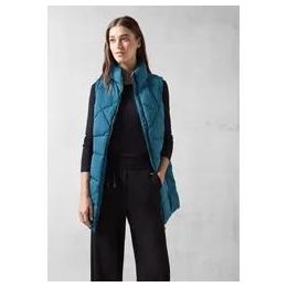 Steppweste Cecil, Damen, Gr. XS (36), blau (nordic aqua blau), Stoff, 100% Polyester, unifarben, normal h&uuml;ftbedeckend, hoch geschlossener Ausschnitt, Westen Steppweste, mit Stehkragen