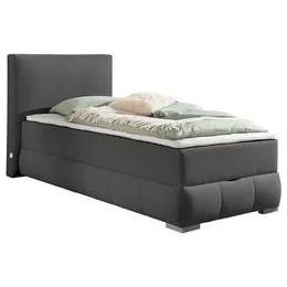 Boxbett OTTO HOME "Wehma mit Kopfteil inkl. Bettkasten", grau (anthrazit), B:110cm L:213cm, Komplettbetten, in H2, H3 & H4 w&auml;hlbar, inklusive Topper
