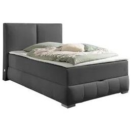 Boxbett OTTO HOME "Wehma mit Kopfteil inkl. Bettkasten", grau (anthrazit), B:150cm L:213cm, Komplettbetten, in H2, H3 & H4 w&auml;hlbar, inklusive Topper