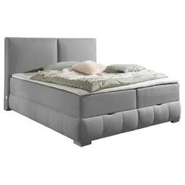 Boxbett OTTO HOME "Wehma mit Kopfteil inkl. Bettkasten", grau, B:210cm L:213cm, Komplettbetten, in H2, H3 & H4 w&auml;hlbar, inklusive Topper