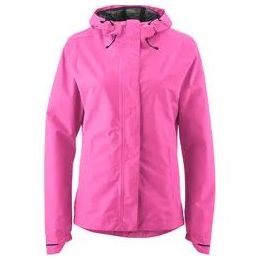 Fahrradjacke Gonso "SAVE JACKET ESSENTIAL W", Damen, Gr. 44, pink (neonpink), 100% Polyester, Rundhals, Jacken Fahrradjacke, Damen Regenjacke wind- und wasserdicht, Radjacke mit Kapuze