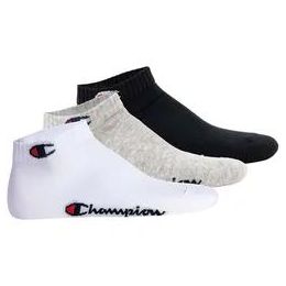 Kurzsocken Champion "Socken 3er Pack", Herren, Gr. 43-46, bunt (schwarz, wei&szlig;, grau), Obermaterial: 71% Baumwolle CO. 23% Polyester PES. 4% Polyamid PA. 2% Elasthan EL., Socken