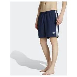 Badeshorts Adidas PERFORMANCE "ADICOLOR 3-STREIFEN, 20 ZENTIMETER", Herren, Gr. XXL, N-Gr, night indigo, Obermaterial: 100% Polyester, Badehosen Badeshorts