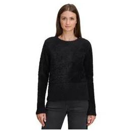 BETTY & CO Strickpullover BETTY & CO "Damen mit V-Ausschnitt", Damen, Gr. 38, schwarz, Strick, Obermaterial: 40% Polyamid, 30% Baumwolle, 20% Polyacryl, 10% Polyester, figurumspielend normal, Rundhals, Pullover Strickpullover