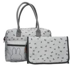 Wickeltasche Vadobag, Damen, Gr. B/H/T: 16cm x 28cm x 40cm, grau, Kunstfaser, bedruckt, Taschen, mit passender Wickelunterlage