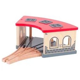 Spielzeugeisenbahn-Geb&auml;ude HAPE "Gro&szlig;er Lokschuppen", bunt, Spielzeugeisenbahn-Erweiterungen, KinderB:30,5cm H:18cm T:14cm, Holz, Kunststoff, B:30,5cm H:18cm T:14cm