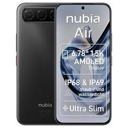 NUBIA Smartphone "Air 256GB", Energieeffizienz: B (A-G), schwarz (titanium schwarz), 256 GB, Mobiltelefone