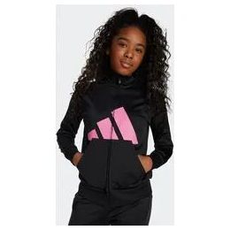 Trainingsanzug Adidas SPORTSWEAR "JG BL TR TS 205", Jungen, Gr. 170, schwarz (schwarz, pink fusion), Obermaterial: 100% Polyester, Sportanz&uuml;ge Trainingsanzug, f&uuml;r sportliche Aktivit&auml;ten, zweiteiliges Set, aus Polyester