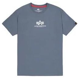 T-Shirt Alpha Industries "Basic T-Shirt ML", Herren, Gr. L, denim blau, Obermaterial: 100% Baumwolle, Shirts T-Shirt