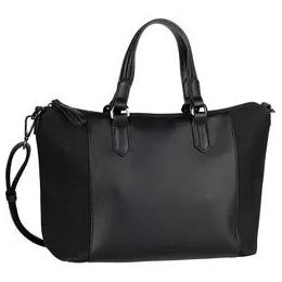 Shopper Gabor "Wanda", Damen, Gr. B/H/T: 37cm x 26,5cm x 13cm, schwarz, Polyurethan, Taschen Shopper, aus leicht genarbtem Lederimitat mit Schlangenstruktur und Ziern&auml;hten