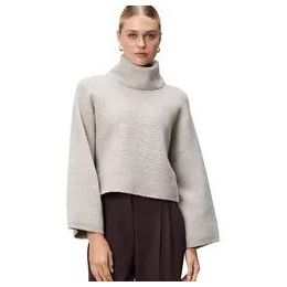 Strickpullover Zero "Damen mit Rollkragen", Damen, Gr. L, beige melange, Strick, Obermaterial: 58% Polyester, 30% Polyacryl, 10% Wolle, 2% Elasthan, Strukturmuster, figurumspielend normal, weit, Pullover Strickpullover, Plain/ohne Details