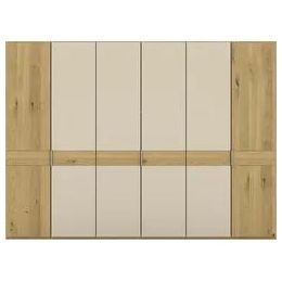 Kleiderschrank Musterring "Savona, Kleiderschrank, Schrank, Garderobe, teilmassiv Eiche", beige (braun), B:300cm H:216cm, Schr&auml;nke, Kleiderschrank, T&uuml;ren in Bianco-Eiche massiv, Spiegel-/Glast&uuml;ren, verschiedene Gr&ouml;&szlig;en