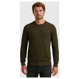 PME-Legend Rundhalspullover PME LEGEND, Herren, Gr. XL, beluga, Web, Obermaterial: 50% Baumwolle, 50% Modal, unifarben, regular fit normal, Rundhals, Rippb&uuml;ndchen, Pullover Rundhalspullover, mit Logo Stickerei