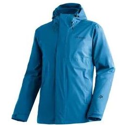 Regenjacke Maier Sports "Metor 3in1 M", Herren, Gr. 48, saphirblau, 100% Polyester (recycelt), Jacken Regenjacke, warme Herren Jacke mit Kapuze, Winterjacke wasserdicht atmungsaktiv