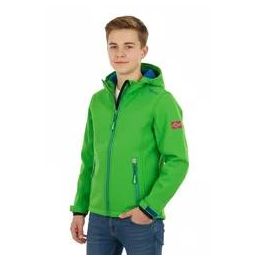 Softshelljacke Trollkids "KIDS TROLLFJORD JACKET", Kinder, Gr. 128, gr&uuml;n (bright gr&uuml;n), Obermaterial: 94% Polyester, 6% Elasthan. Futter: 100% Polyester, normal, Jacken Softshelljacke