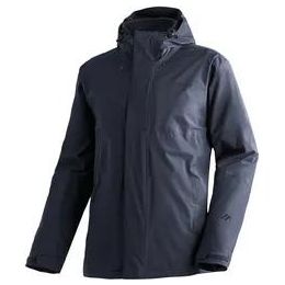 Regenjacke Maier Sports "Metor 3in1 M", Herren, Gr. 64, blau (dunkelblau), 100% Polyester, Jacken Regenjacke, warme Herren Jacke mit Kapuze, Winterjacke wasserdicht atmungsaktiv
