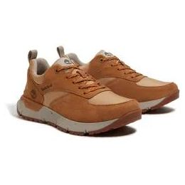 Sneaker Timberland "Voyager Park LOW LACE UP SNEAKER", Herren, Gr. 45, braun (wheat mesh), Leder, Textil, Schuhe Sneaker