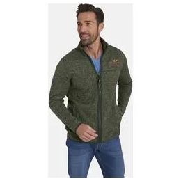 Sweatjacke Jan Vanderstorm "Strickfleecejacke KOLMUND", Herren, Gr. 5XL, gr&uuml;n (oliv), Obermaterial: 100% Polyester COOLMAX PES(Coolmax)., Sweatjacken Sweatjacke