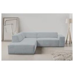 Ecksofa WERK2 "Zeus-M, B/T: 251/262 cm, tolles Sofa mit sch&ouml;nen Details, L-Form", grau, B:251cm H:70cm T:262cm, 90% Polyester, 10% Nylon, Sofas, Ecksofa, Curvy Trend Garnitur, urbane Optik, komfortable Wellenunterfederung