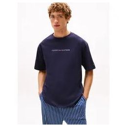 T-Shirt "TEE CONT. LOGO", Herren, Gr. L (52), desert sky, Jersey, Obermaterial: 100% Baumwolle, Tommy Hilfiger UNDERWEAR, normal, Rundhals, Shirts T-Shirt, mit Rundhals, normale Passform