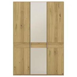Kleiderschrank Musterring "Savona, Kleiderschrank, Schrank, Garderobe, teilmassiv Eiche", braun, B:150cm H:216cm, Schr&auml;nke, Kleiderschrank, T&uuml;ren in Bianco-Eiche massiv, Spiegel-/Glast&uuml;ren, verschiedene Gr&ouml;&szlig;en