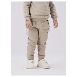 Sweathose name it "NMMVIMO SWE PANT BRU NOOS", Jungen, Gr. 104, N-Gr, pure cashmere, Sweatware, Obermaterial: 60% Baumwolle, 40% Polyester, unifarben, regular fit normal, Hosen Sweathose