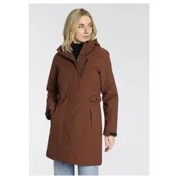 Parka Killtec, Damen, Gr. 38, cappucino, Obermaterial: 100% Polyester. Futter: 100% Polyester. Wattierung: 100% Polyester, hoch geschlossener Ausschnitt, mit verstellbarem Klettverschluss, Jacken Parka, w&auml;rmend & winddicht & wasserabweisend